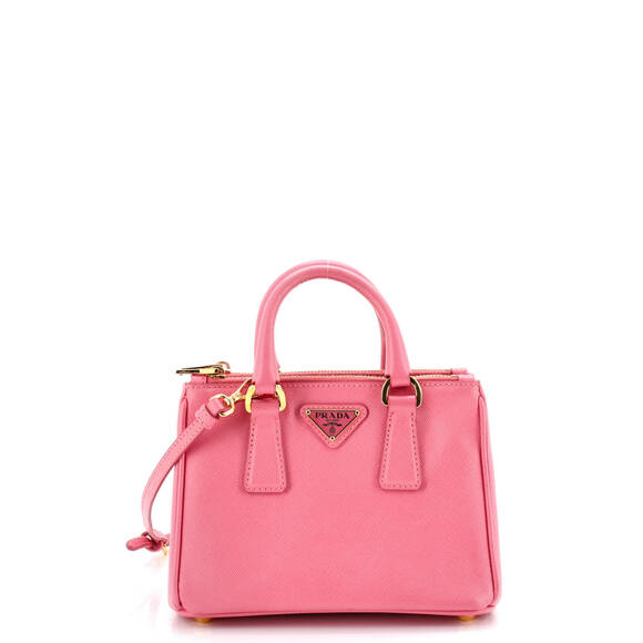 Prada | Bags | Prada Mini Galleria Double Zip Tote Saffiano Leather ...